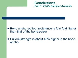 Novel Bone Anchor Concept for Osteoporotic Bone Tissue, 02/2003 | PPT