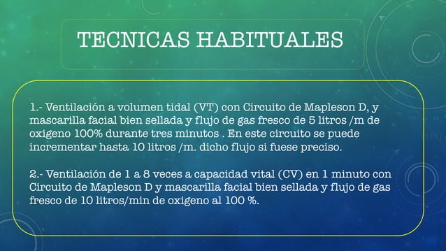 TIPOS DE PREOXIGENACIÓN DURANTE LA INDUCCION ANESTESICA | PPT