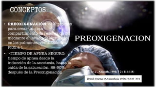 TIPOS DE PREOXIGENACIÓN DURANTE LA INDUCCION ANESTESICA | PDF