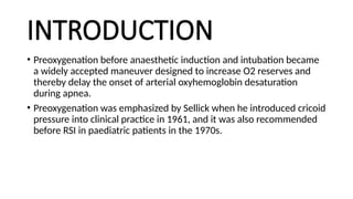 PREOXYGENATION PREOXYGENATION PREOXYGENATION | PPTX