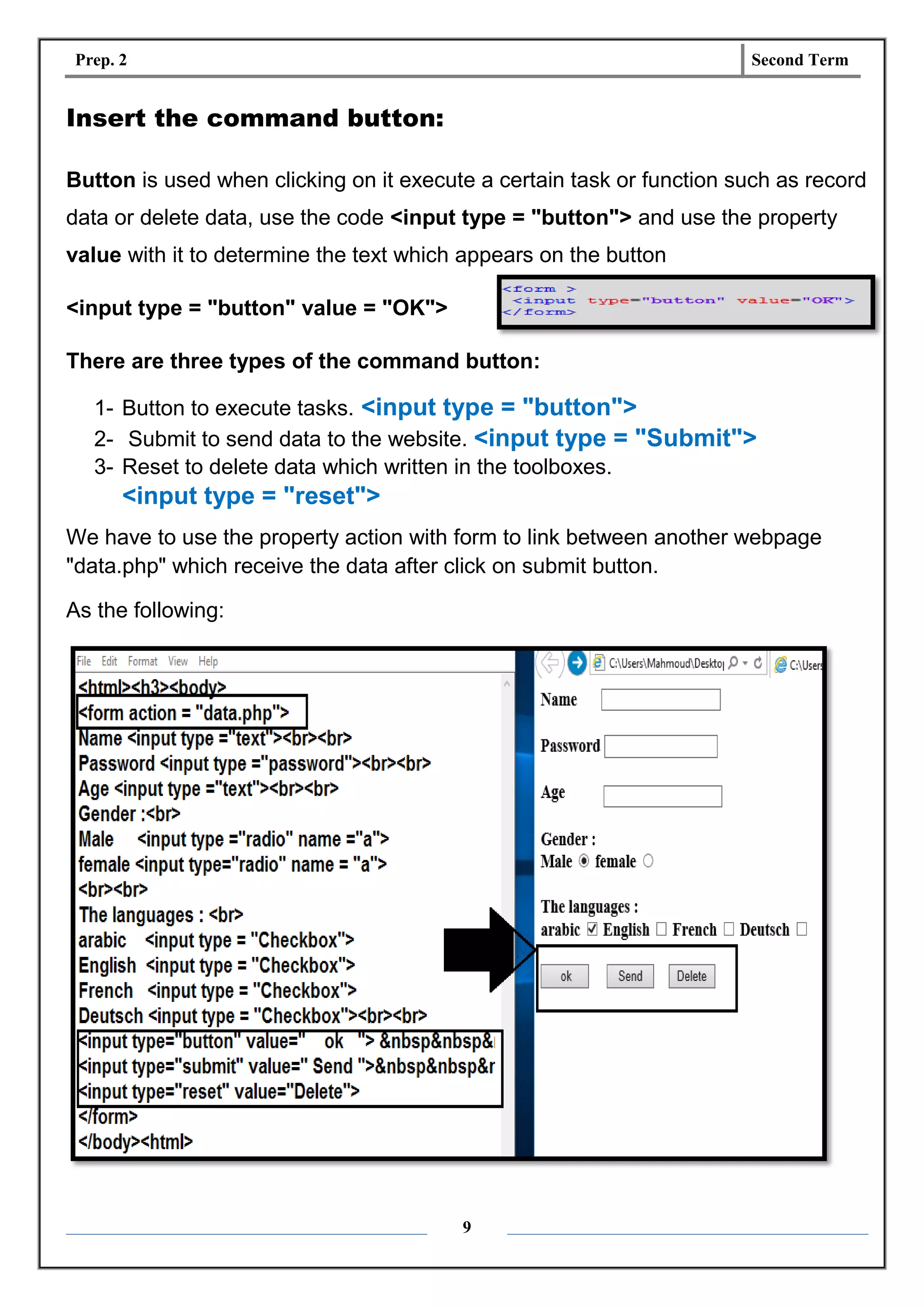Prep 2-booklet-2nd-term-2016-2017 | PDF