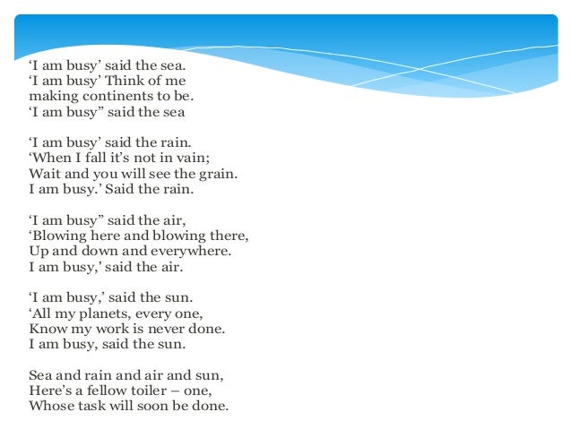 Prep 1 Day Poem by Sir Cecil Spring Rice