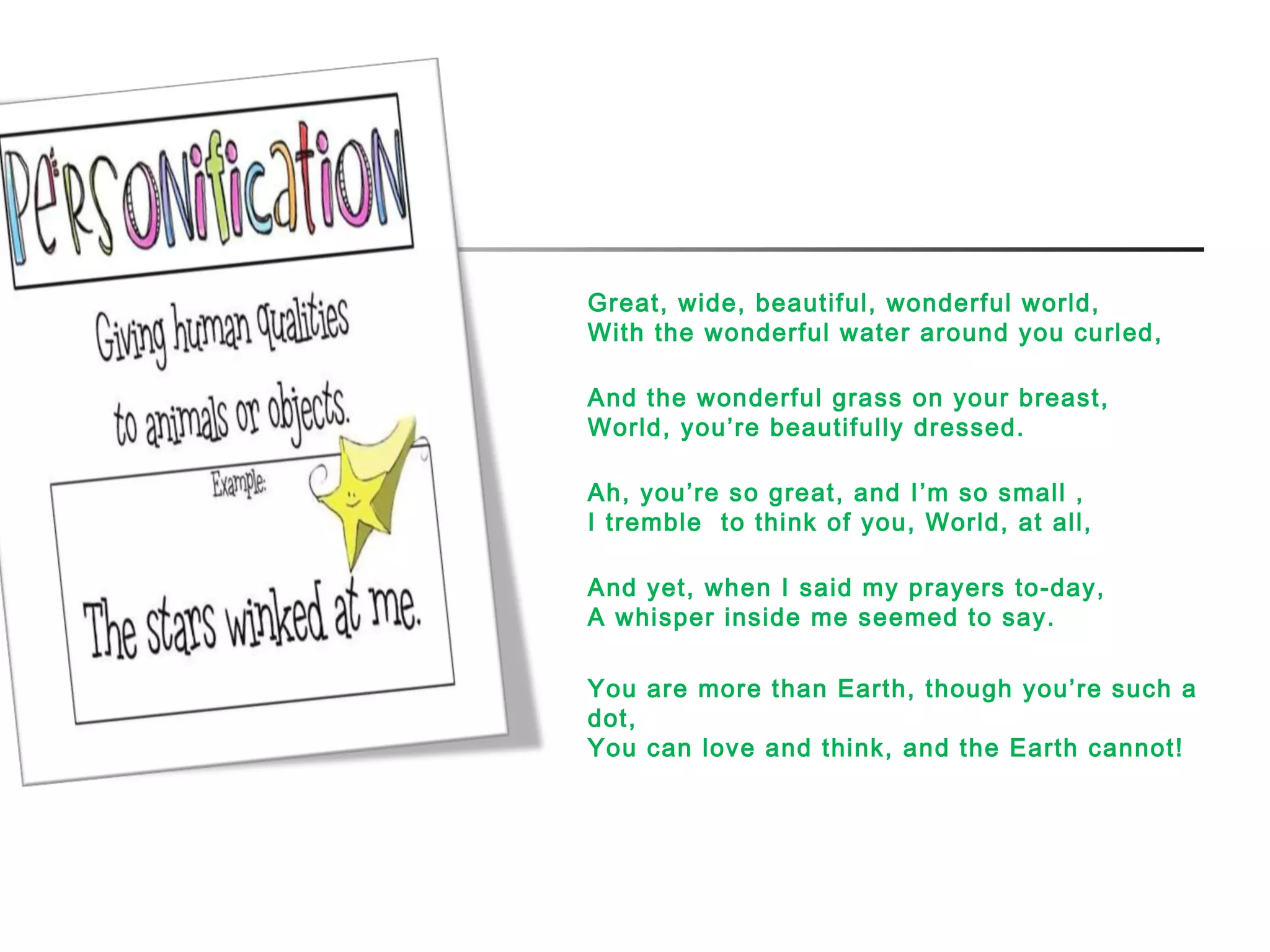 Prep 1 "Great Wonderful World" Poem | PPT