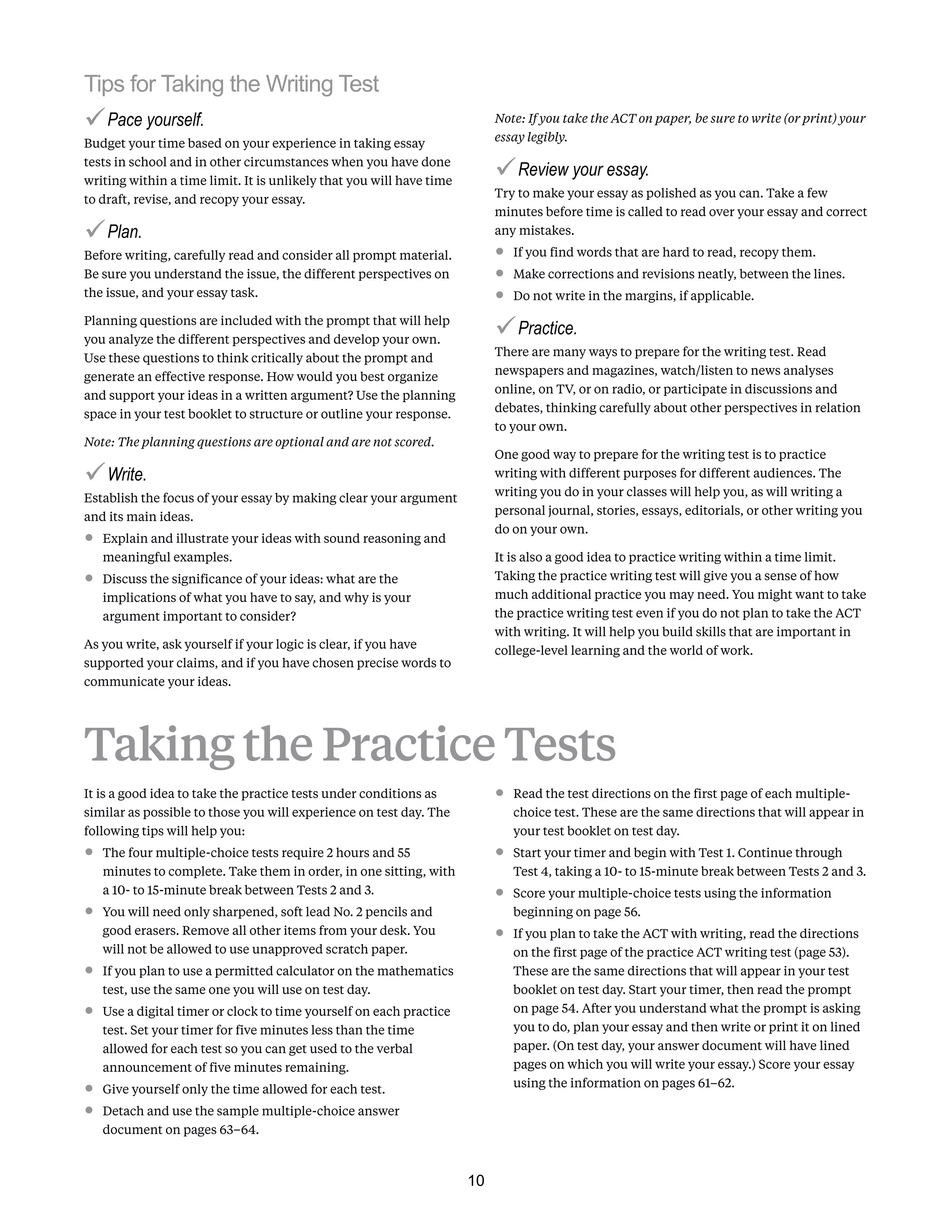 ACT Practice Test 2018 | 2019 | PDF
