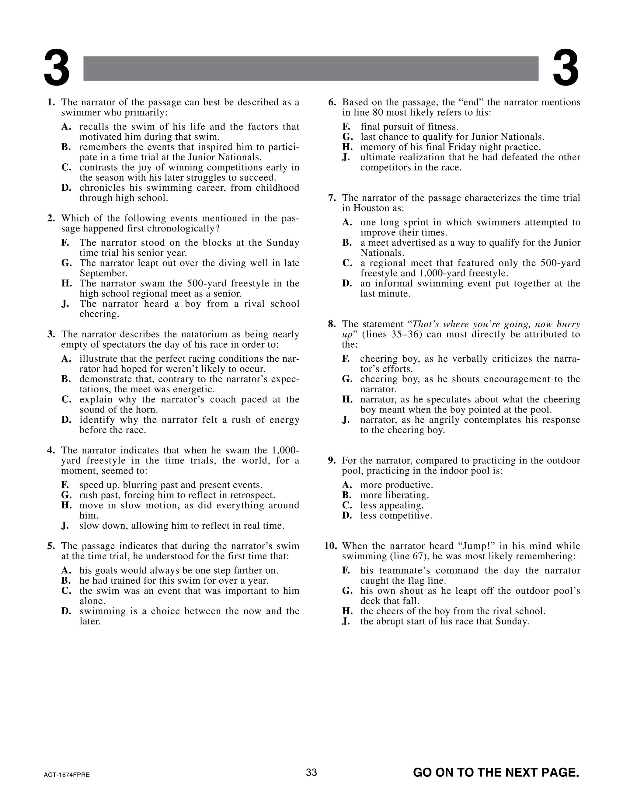 ACT Practice Test 2018 | 2019 | PDF