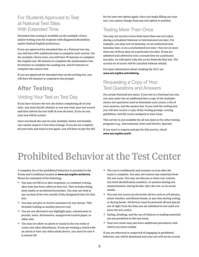 ACT Practice Test 2018 | 2019 | PDF