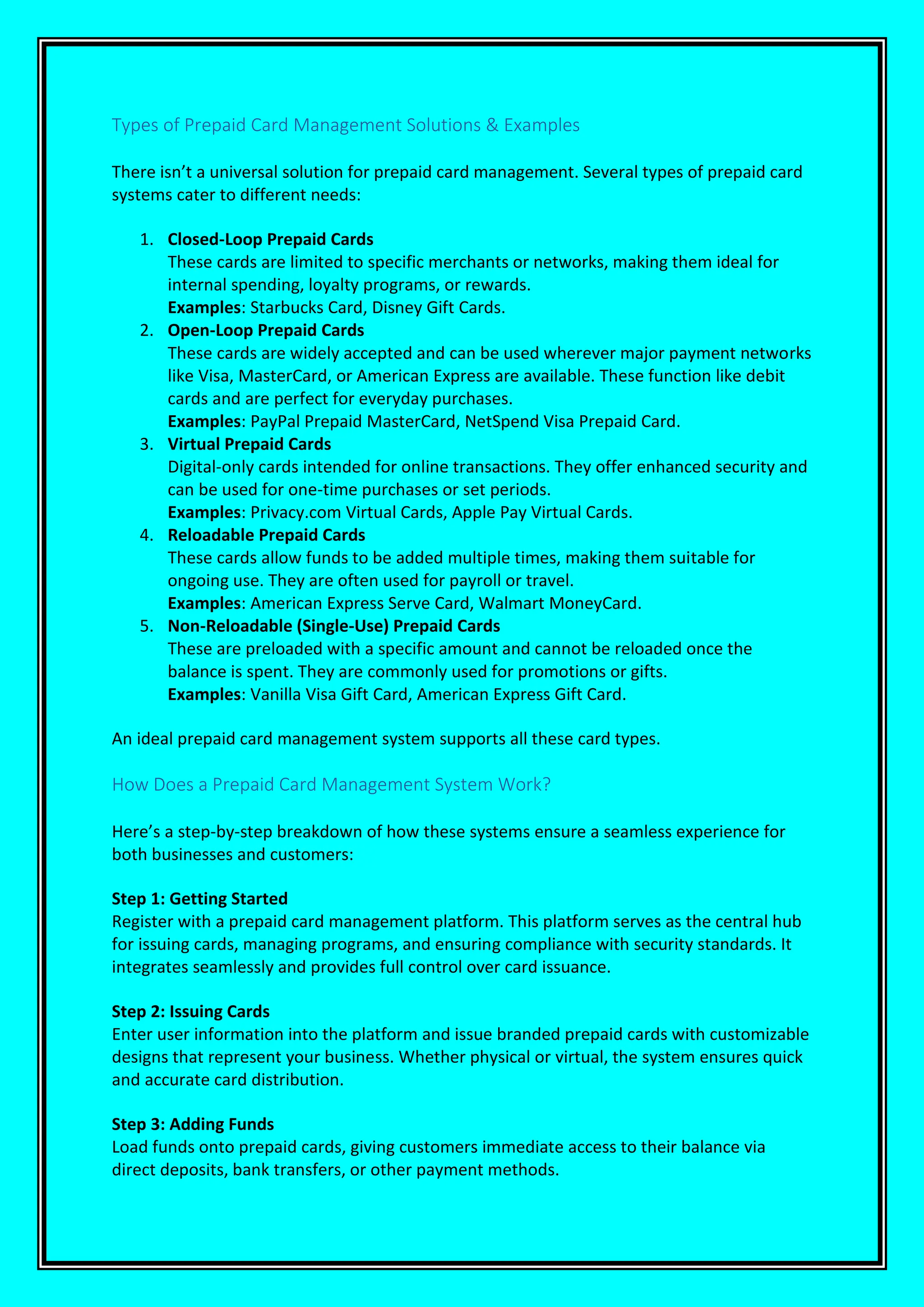 Prepaid Card Management System For Financial Institutions | PDF