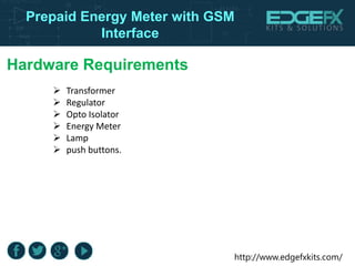 Prepaid energy meter with gsm interface | PPT