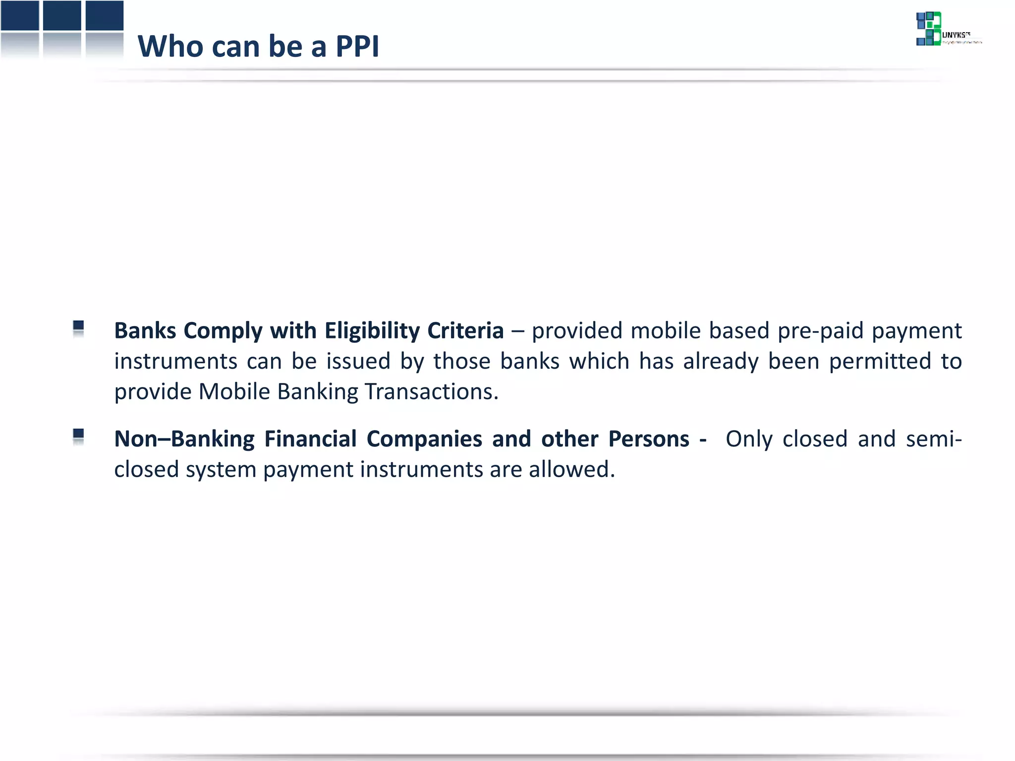 Prepaid instruments by rbi | PPSX
