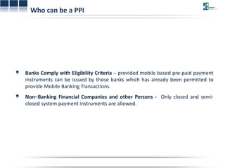 Prepaid instruments by rbi | PPSX