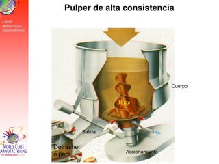 Preparación de pasta. Pulper. Funcionamiento | PDF