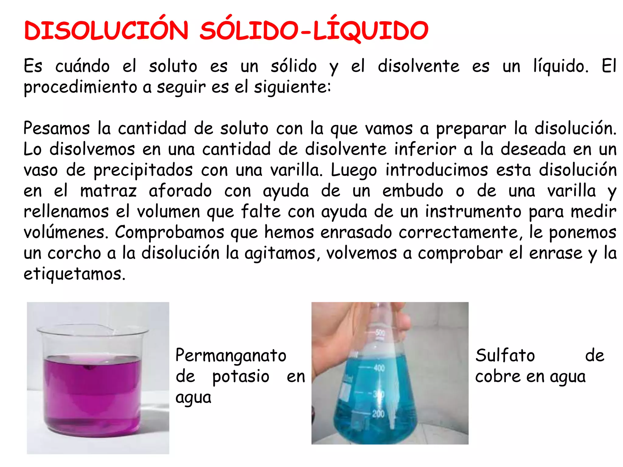 Preparación de una disolución | PPT
