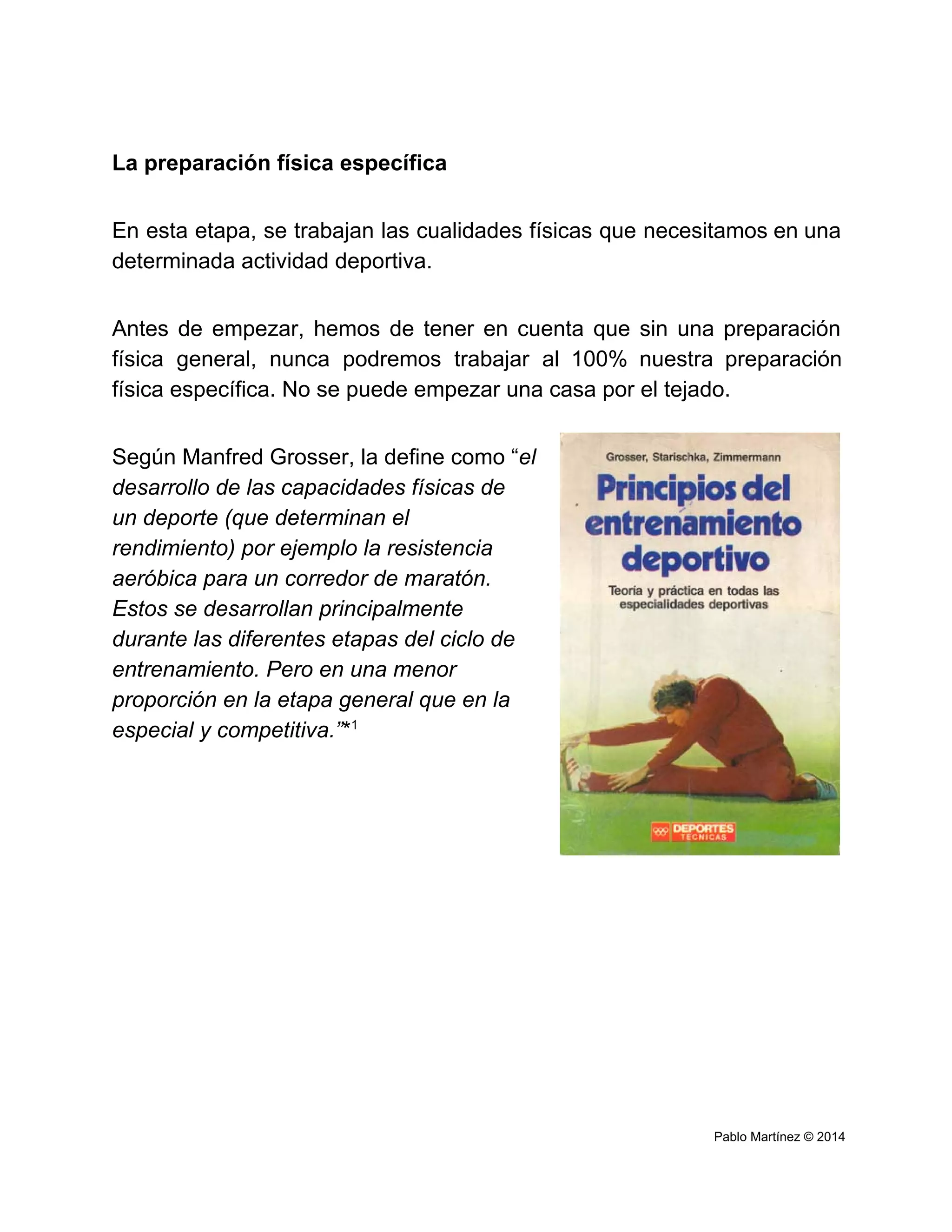 Preparación Física Específica | PDF