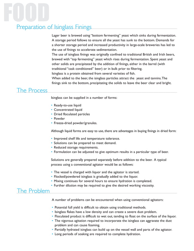 Food Industry Case Study: Preparing Isinglass Finings | PDF | Alcoholic ...
