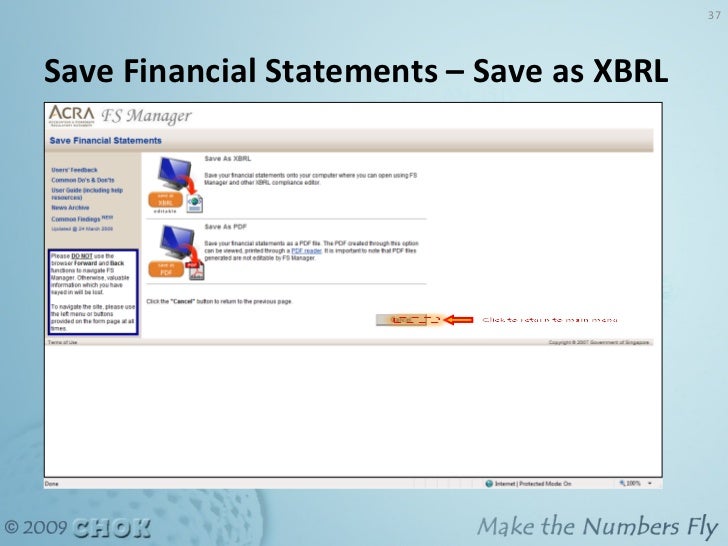 Preparation Of Financial Statements In Xbrl Format