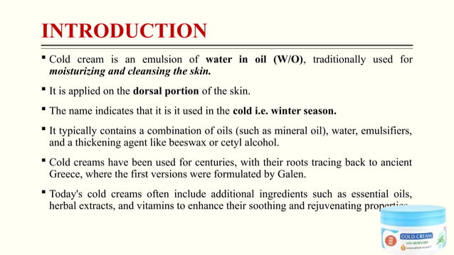Preparation and Evaluation of Cold Cream.pptx