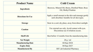 Preparation and Evaluation of Cold Cream: Experiment Findings.pdf ...