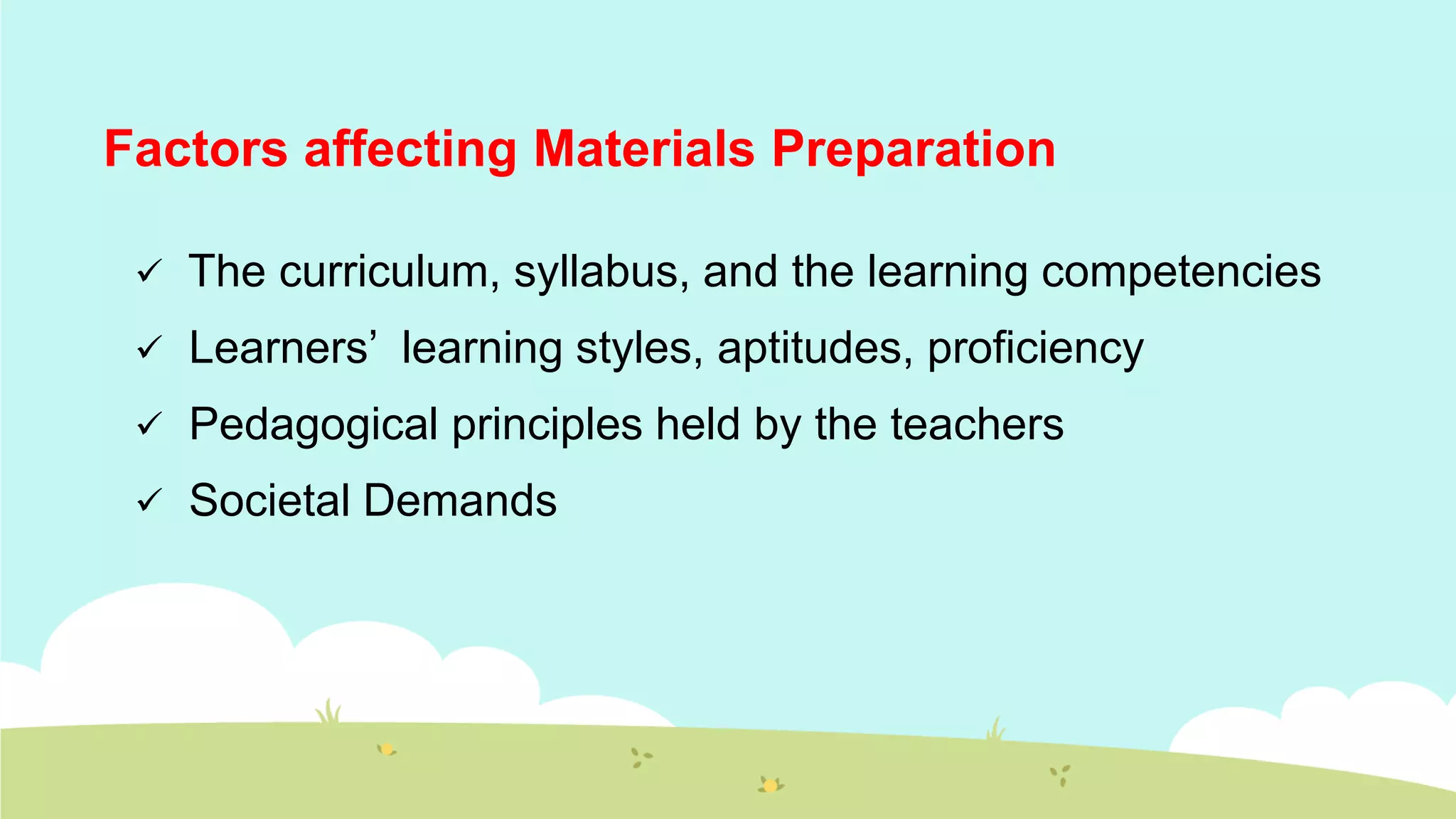 Preparation and Evaluation of Instructional Materials | PDF