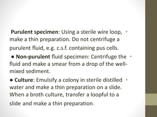 Preparation and fixation of bacteria smears.pptx
