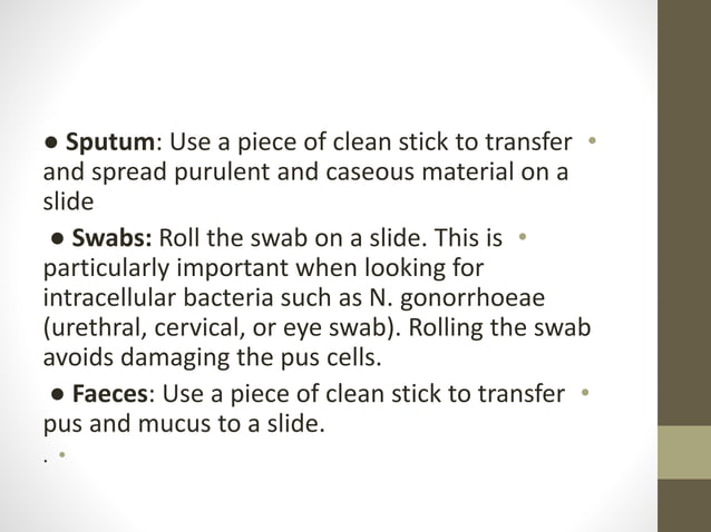 Preparation and fixation of bacteria smears.pptx | Chemistry | Science