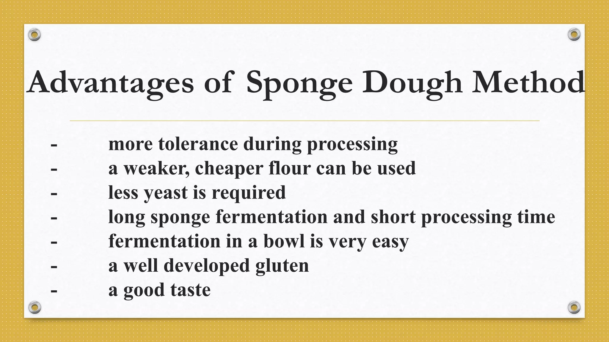 Preparation and Mixing of Sponge Dough and Straight | PPTX