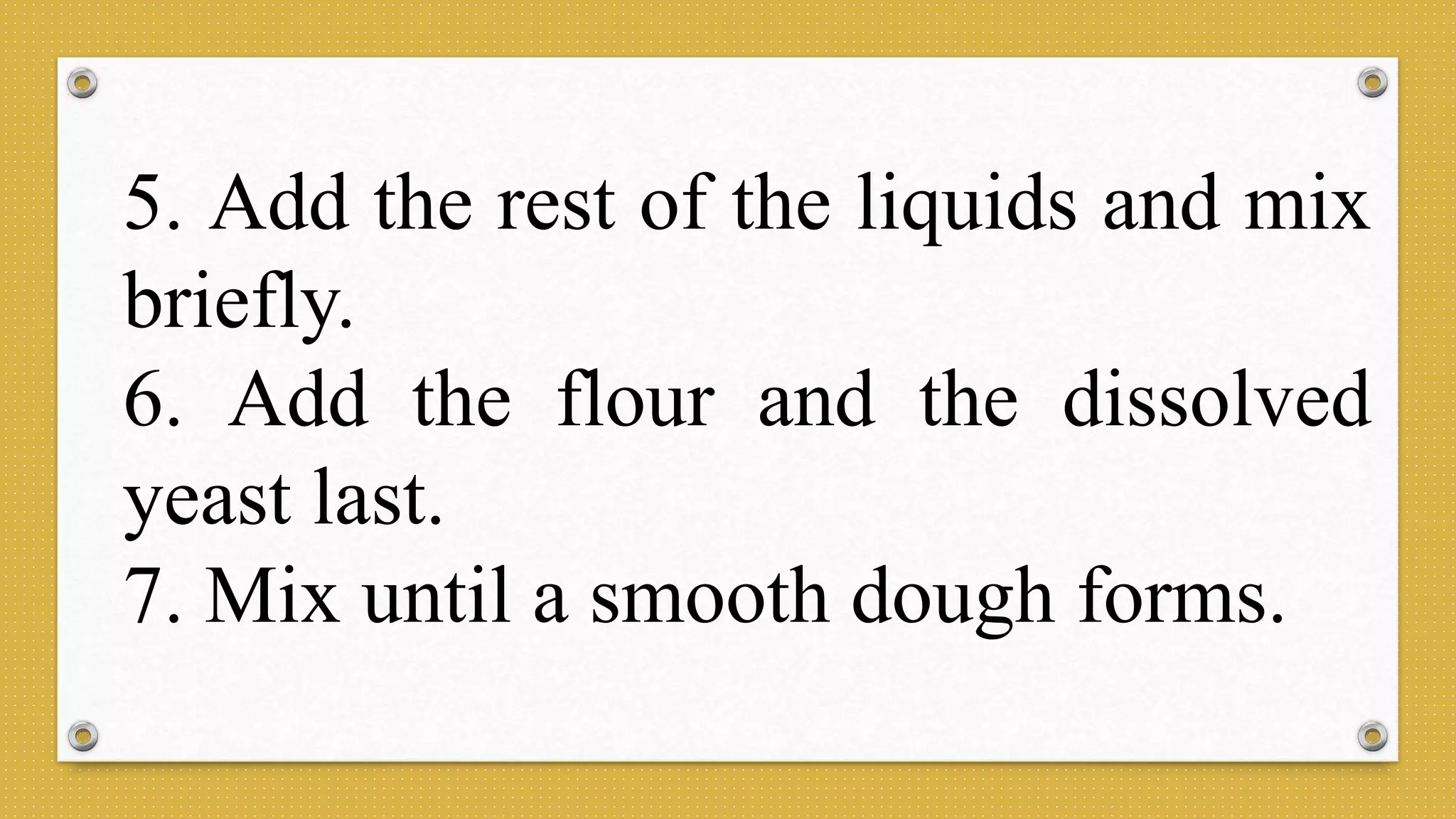 Preparation and Mixing of Sponge Dough and Straight | PPTX