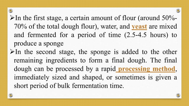 Preparation and Mixing of Sponge Dough and Straight | PPTX