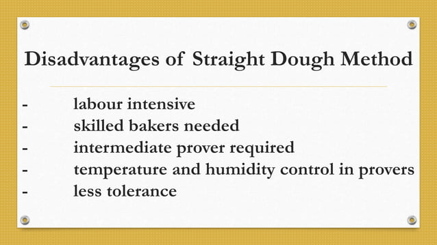 Preparation and Mixing of Sponge Dough and Straight | PPTX