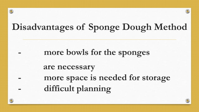 Preparation and Mixing of Sponge Dough and Straight | PPTX