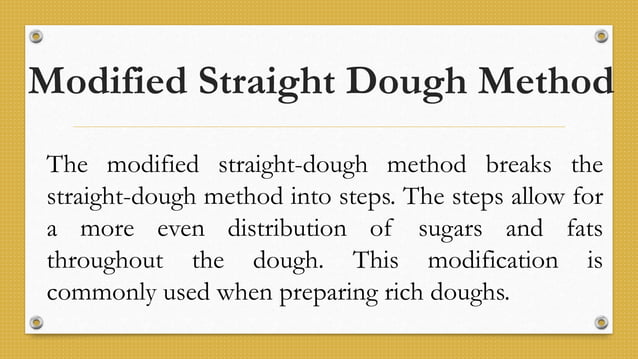 Preparation and Mixing of Sponge Dough and Straight | PPTX