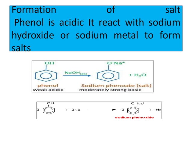 Preparation and reaction of phenol | PPTX | Chemistry | Science