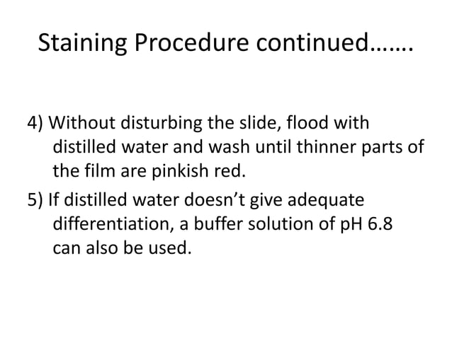 Preparation and staining of peripheral blood smear | PPTX