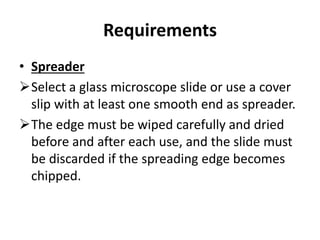Preparation and staining of peripheral blood smear | PPTX