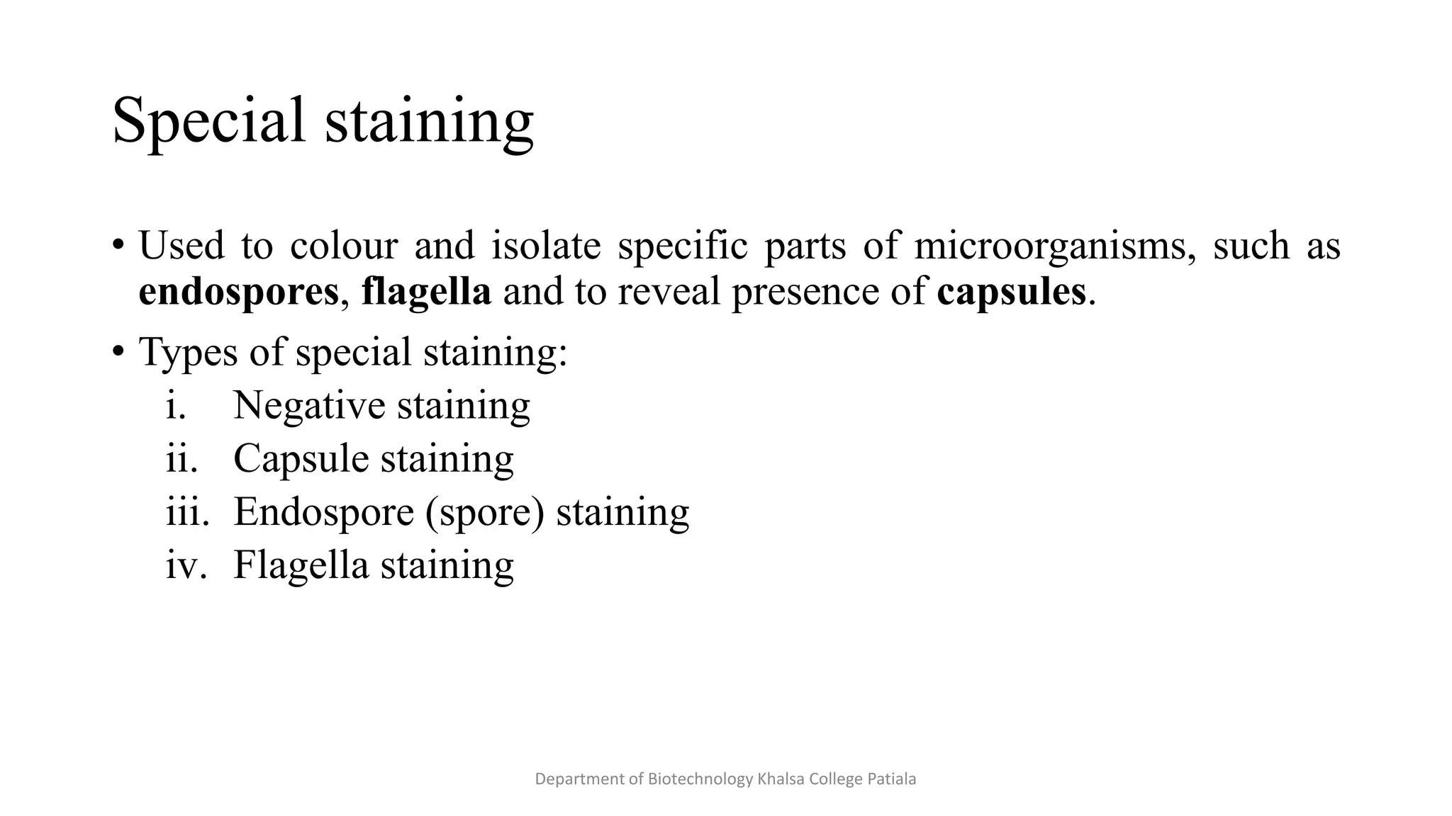 Preparation and staining of specimens for microscopy | PDF