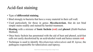 Preparation and staining of specimens for microscopy | PDF