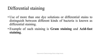 Preparation and staining of specimens for microscopy | PDF