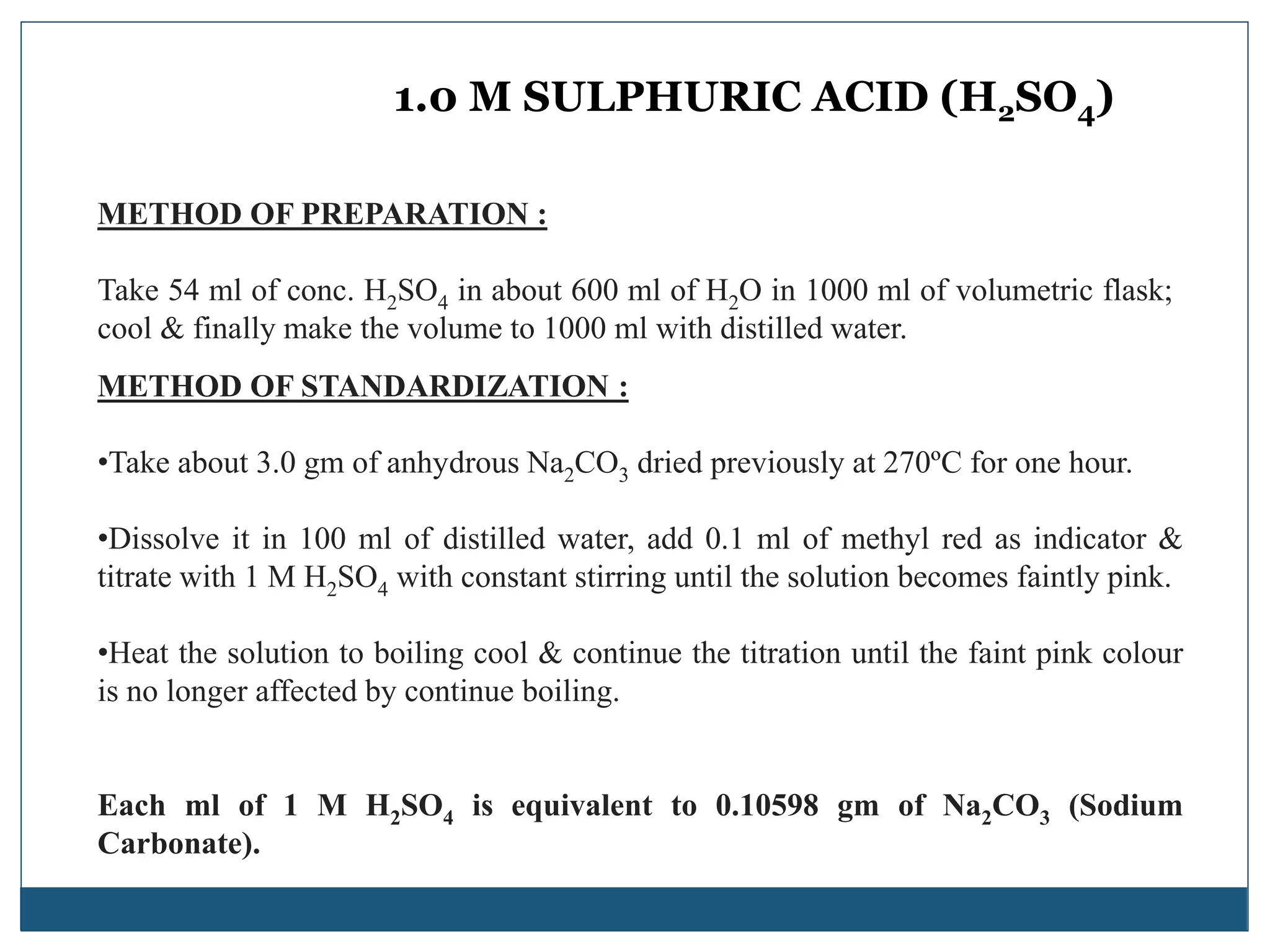 Preparation and standardization of various molar and normal solutions | PPTX
