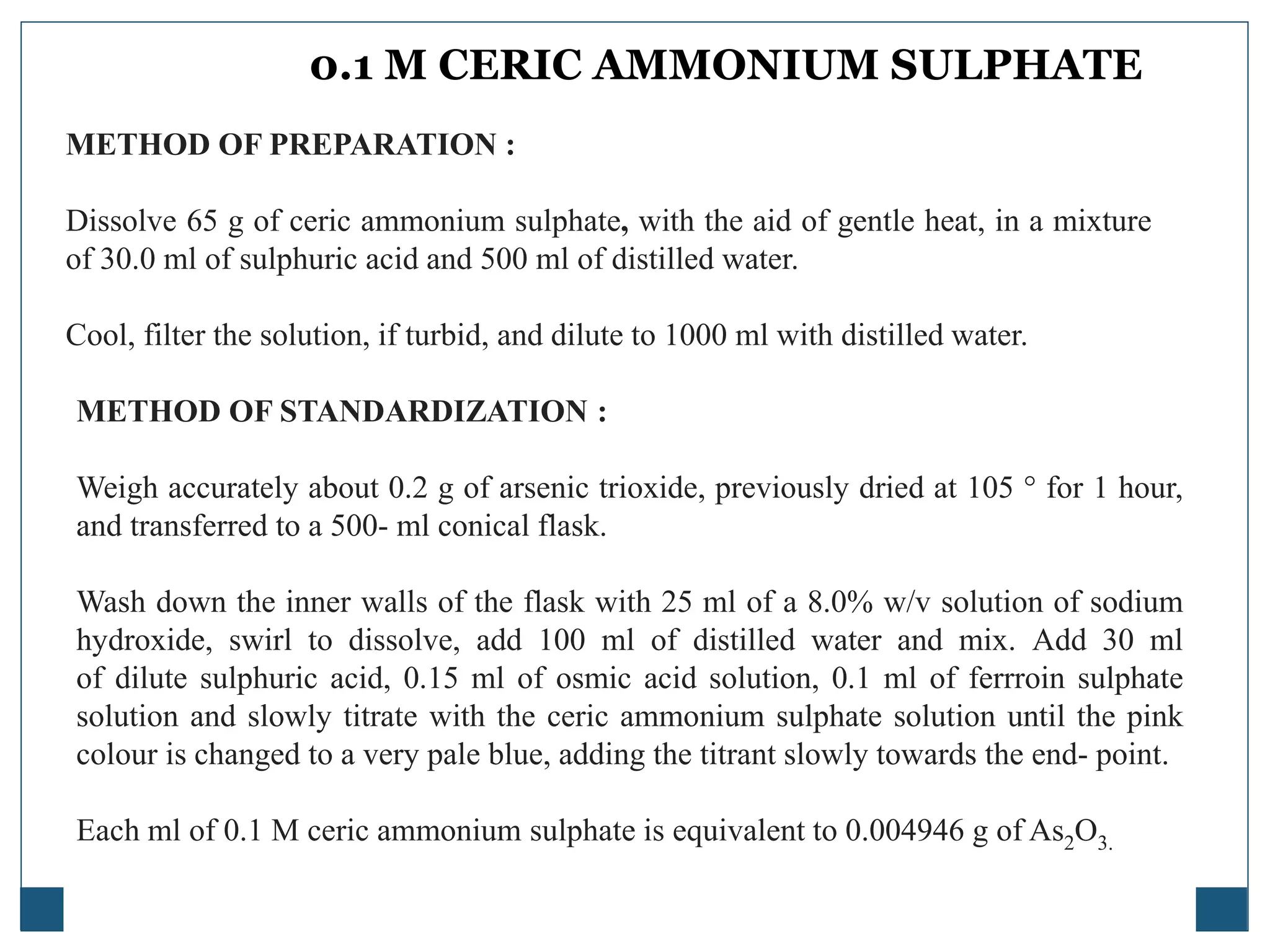 Preparation and standardization of various molar and normal solutions | PPTX