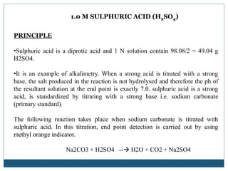 Preparation and standardization of various molar and normal solutions | PPTX