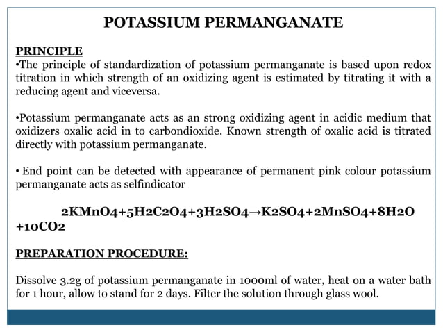 Preparation and standardization of various molar and normal solutions | PPTX