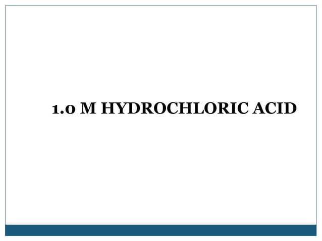 Preparation and standardization of various molar and normal solutions ...