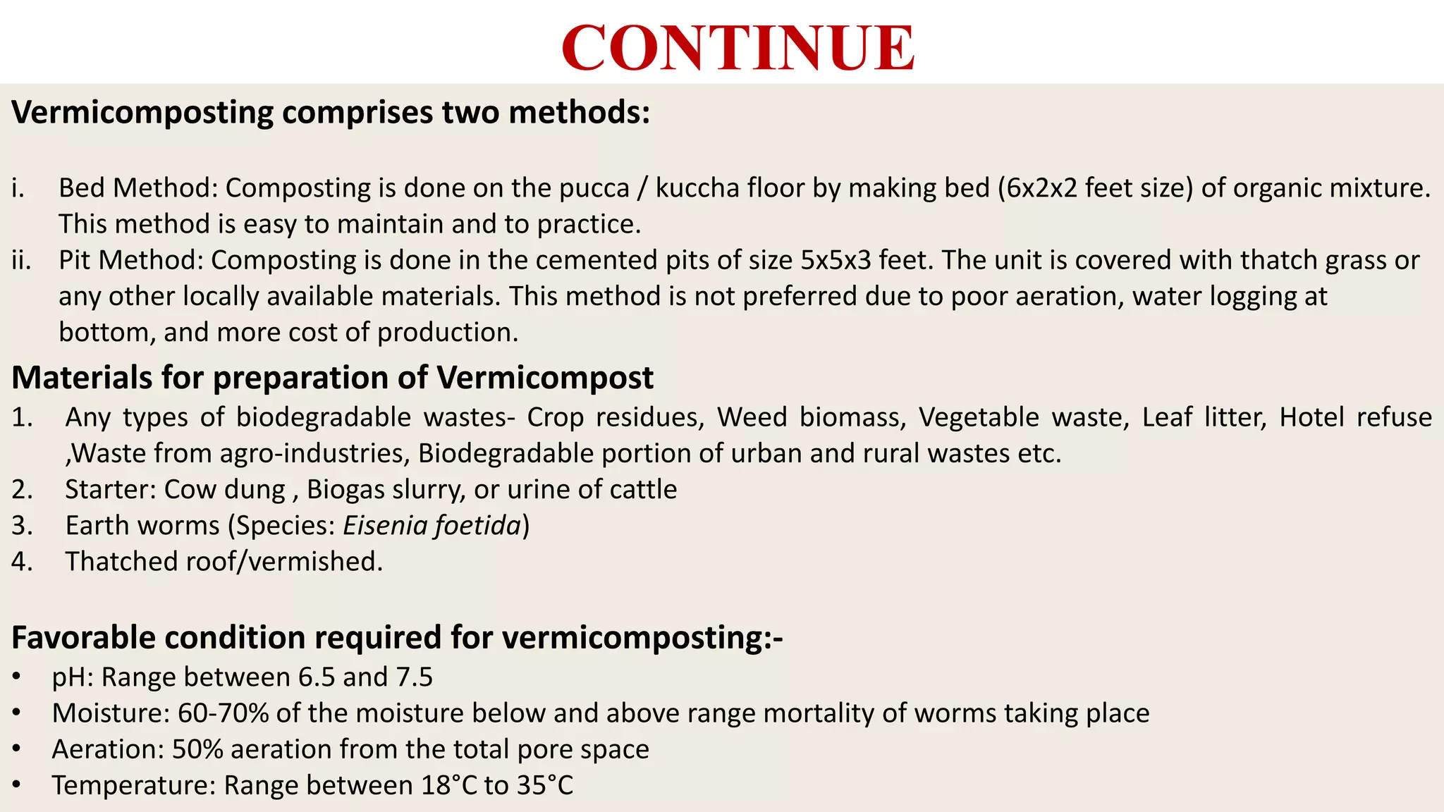 Preparation and uses of vermicompost and biofertilizers | PPTX