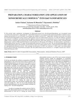 Preparation, characterization and application of | PDF