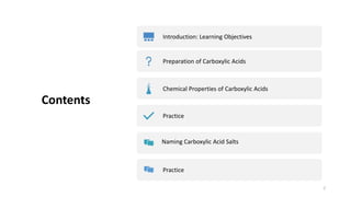 Preparation and Chemical Properties of Carboxylic Acids | PPTX