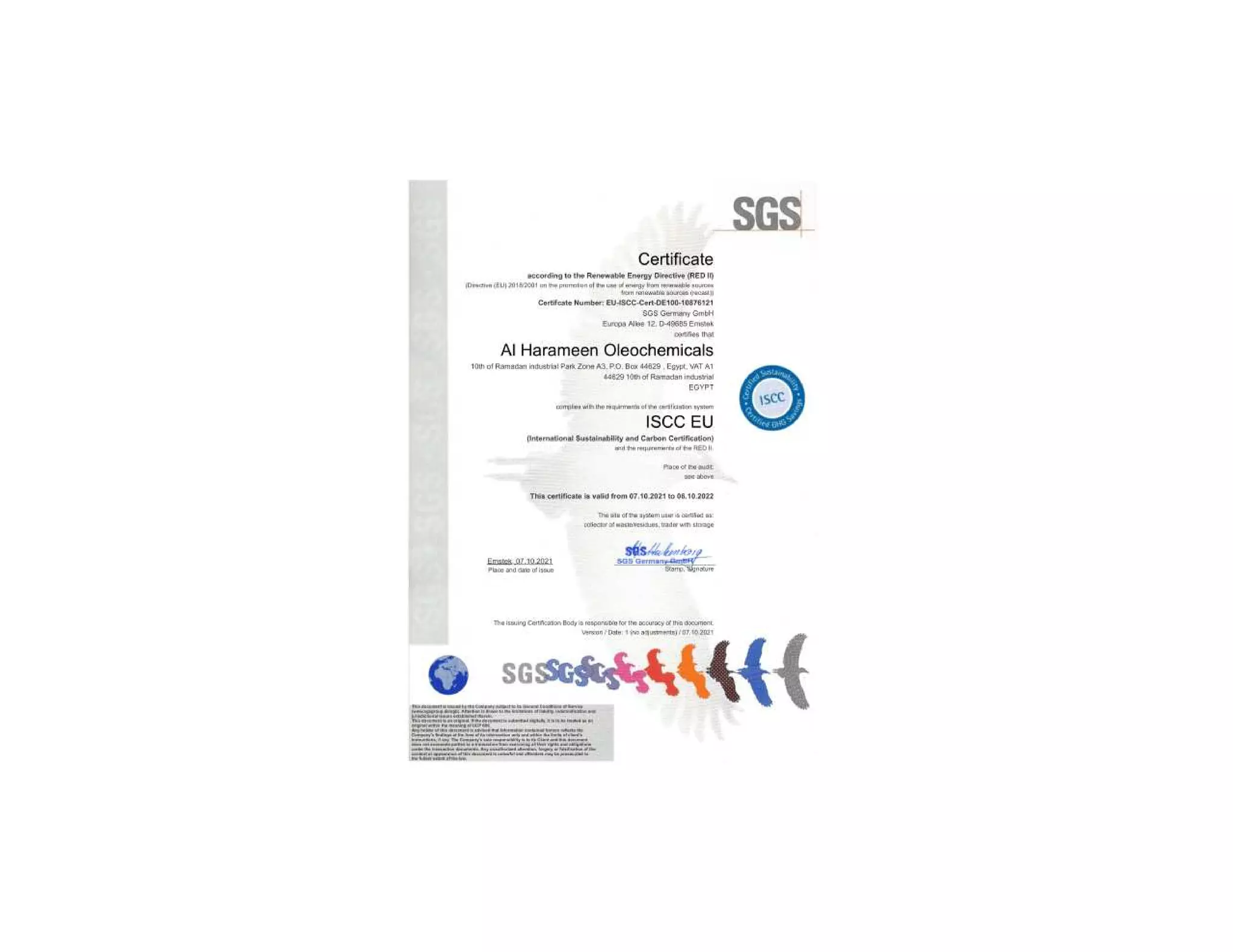 Preparation your company for ISCC certificate profile and paste ...