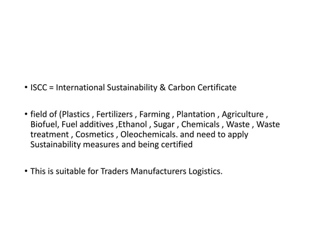 Preparation your company for ISCC certificate profile and paste ...