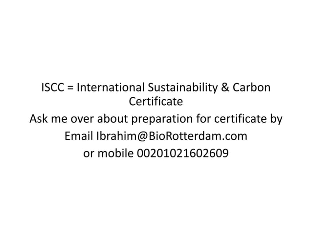 Preparation your company for ISCC certificate profile and paste ...