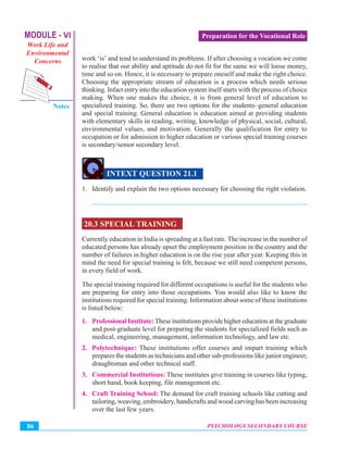 Preparation for the vocational role | PDF