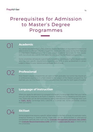 Guide to International Master's Programmes Admission | PDF