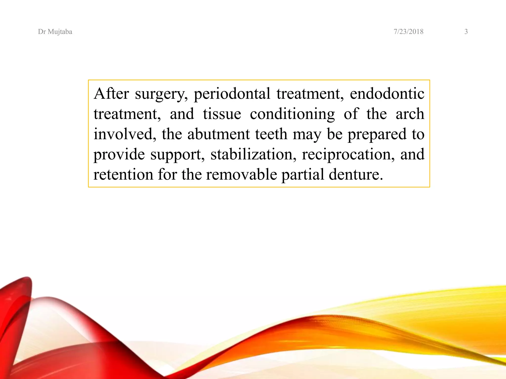 Preparation of abutment teeth | PPTX